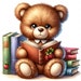 Teddy Bear Reading Clipart Clipart Bundle 10 Cozy Images Childhood Art ...