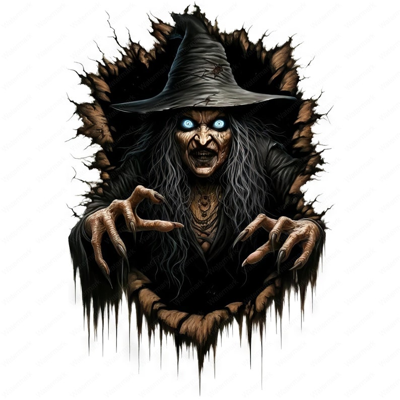 Terrifying Witch Clipart Bundle | Halloween Art (digital Download) - Etsy