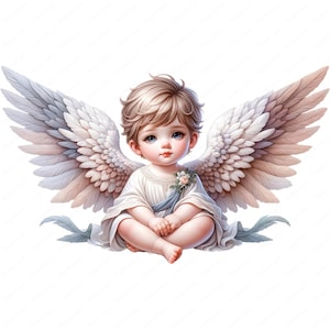 Cute Angel Clipart | Adorable Angel Clipart Bundle | 10 High-quality ...