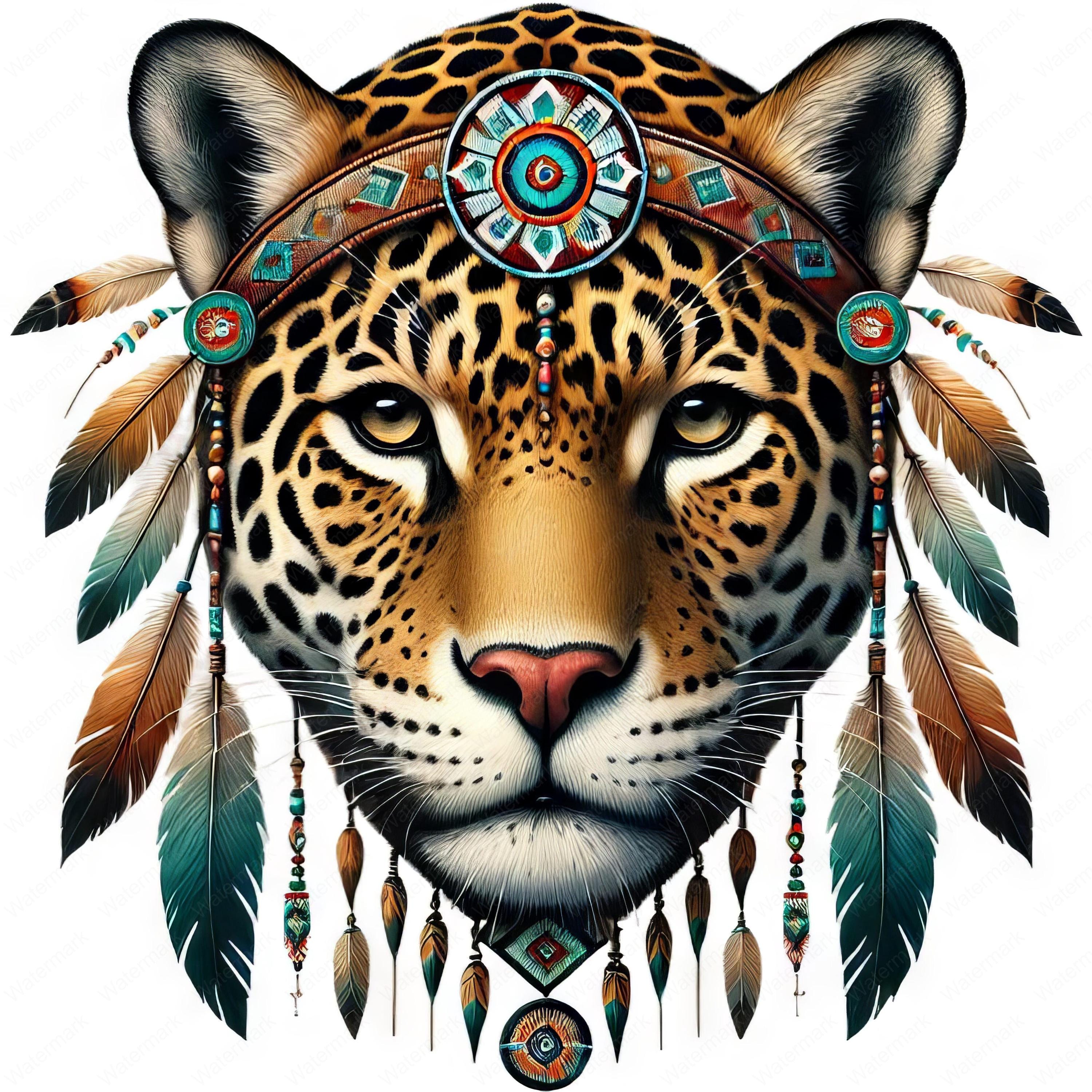 Tribal Leopard Clipart Bundle: Native American Designs (digital ...
