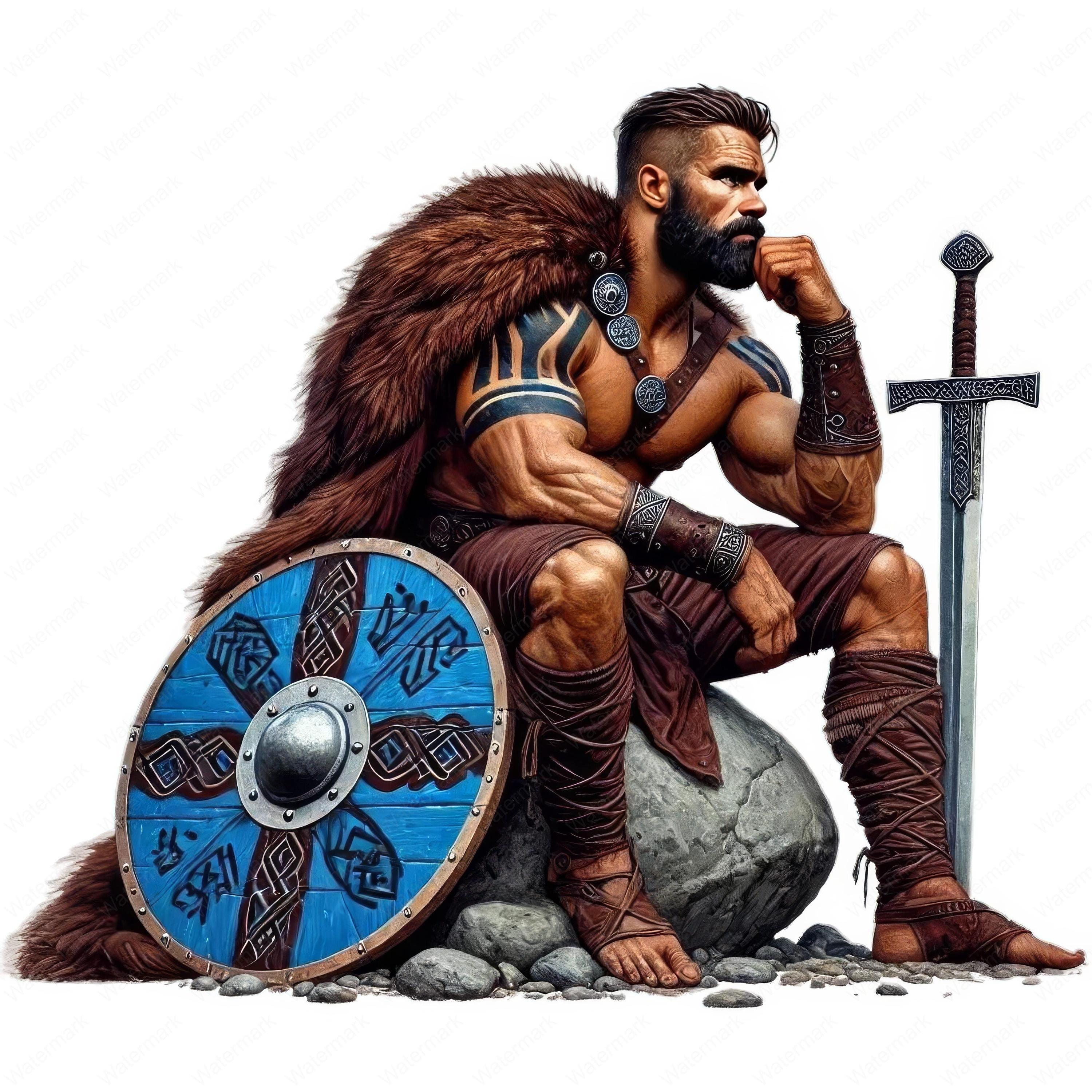 Viking Warrior Clipart: Norse Mythology Art Bundle (digital Download ...