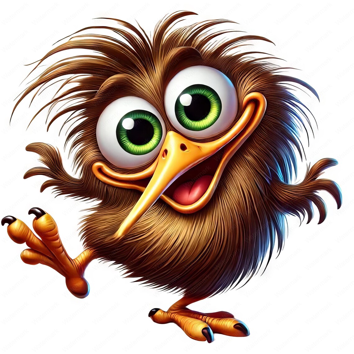 Cartoon Kiwi Bird Clipart | Fun Art Bundle (digital Download) - Etsy UK
