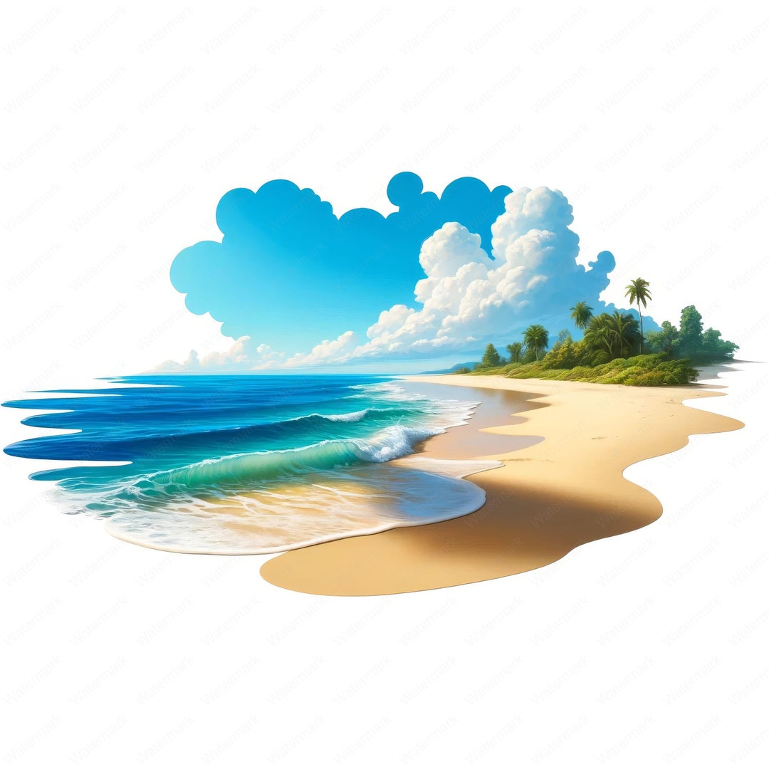 Summer Beach Clipart | Vivid Beach Clipart Bundle | 10 High-quality ...