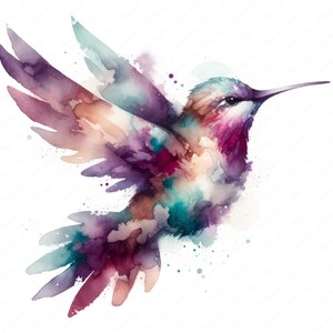 Hummingbird Clipart Abstract Clipart 10 High Quality JPG Wall Art Paper ...