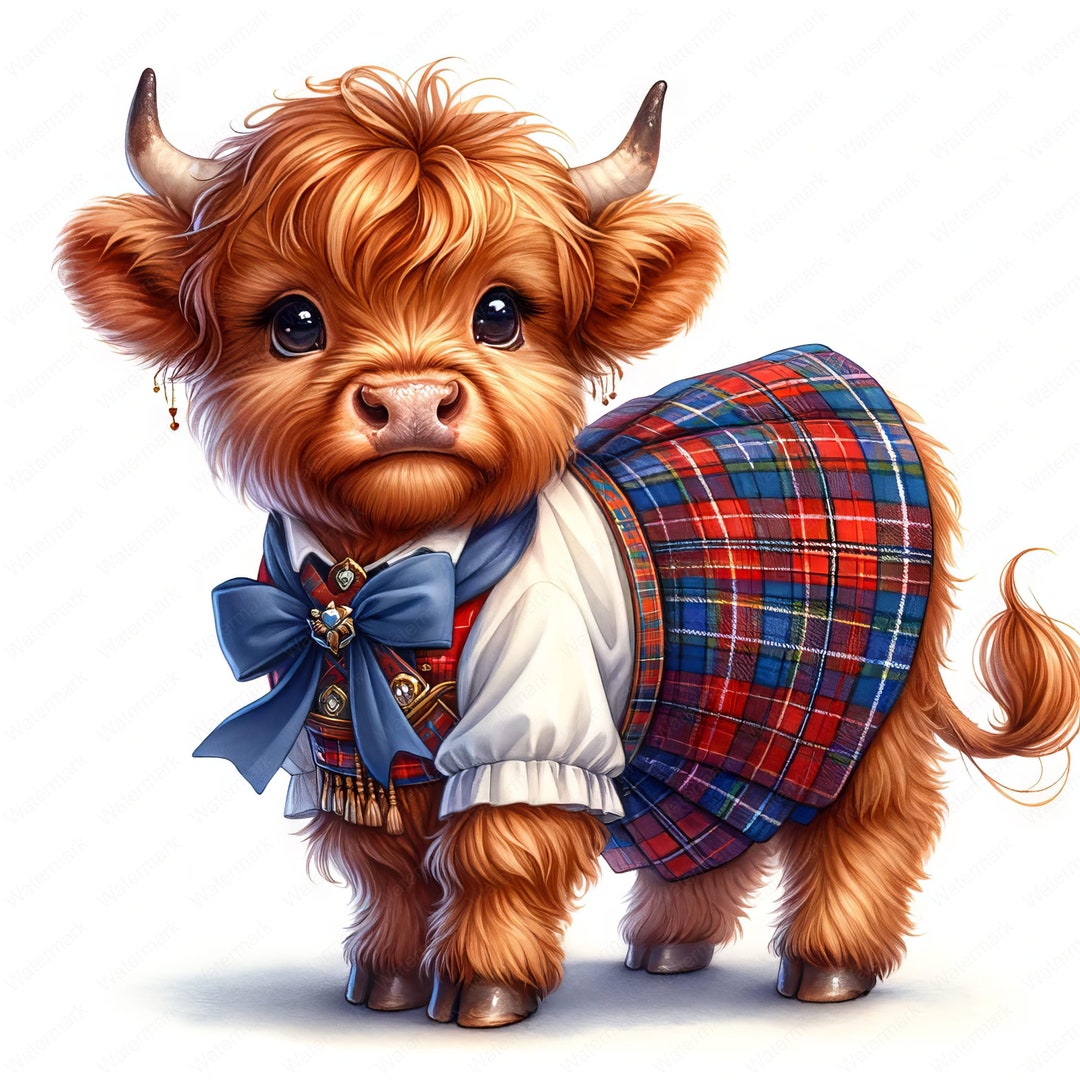 Cute Highland Cow Clipart Adorable Highland Cow Clipart Bundle 10 High ...