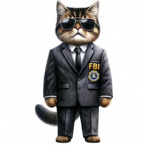 FBI Cat Clipart | Sleek FBI Cat Clipart Bundle | 10 High-quality ...