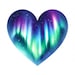 Aurora Heart Clipart: Northern Lights Design (digital Download) - Etsy