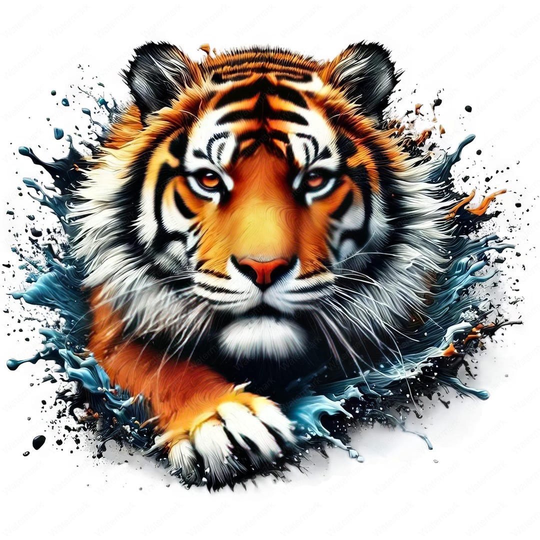 Dynamic Tiger Clipart Bundle | High-quality Animal Art (digital ...