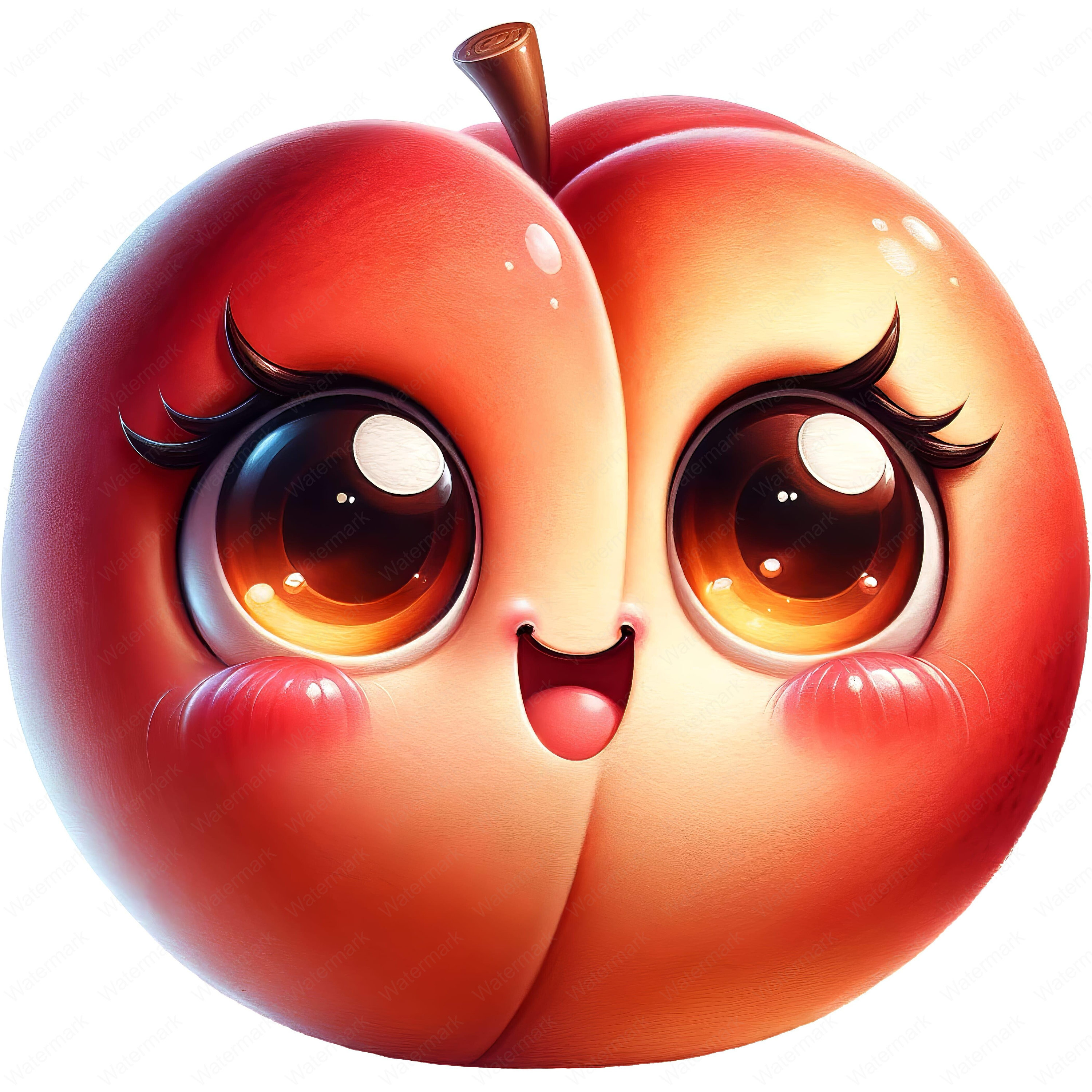 Cute Peach Clipart Bundle | Fruit Theme Art (digital Download) - Etsy