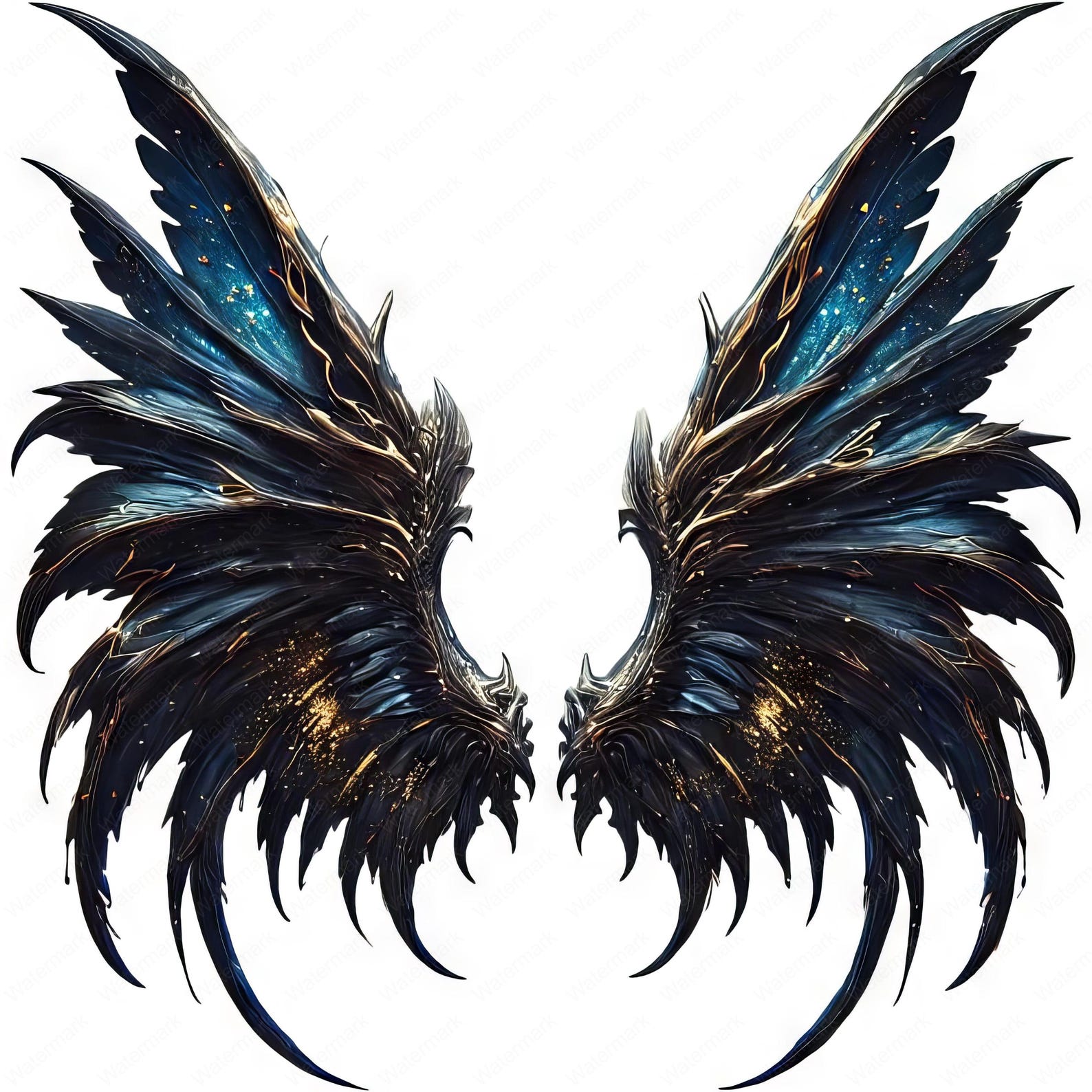 Demon Wings Clipart Celestial Demon Wings Clipart Bundle 10 High ...
