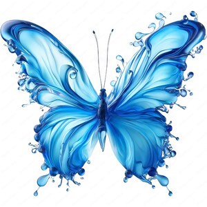 Aqua Butterfly Clipart | Dynamic Water Butterfly Clipart Bundle | 10 ...