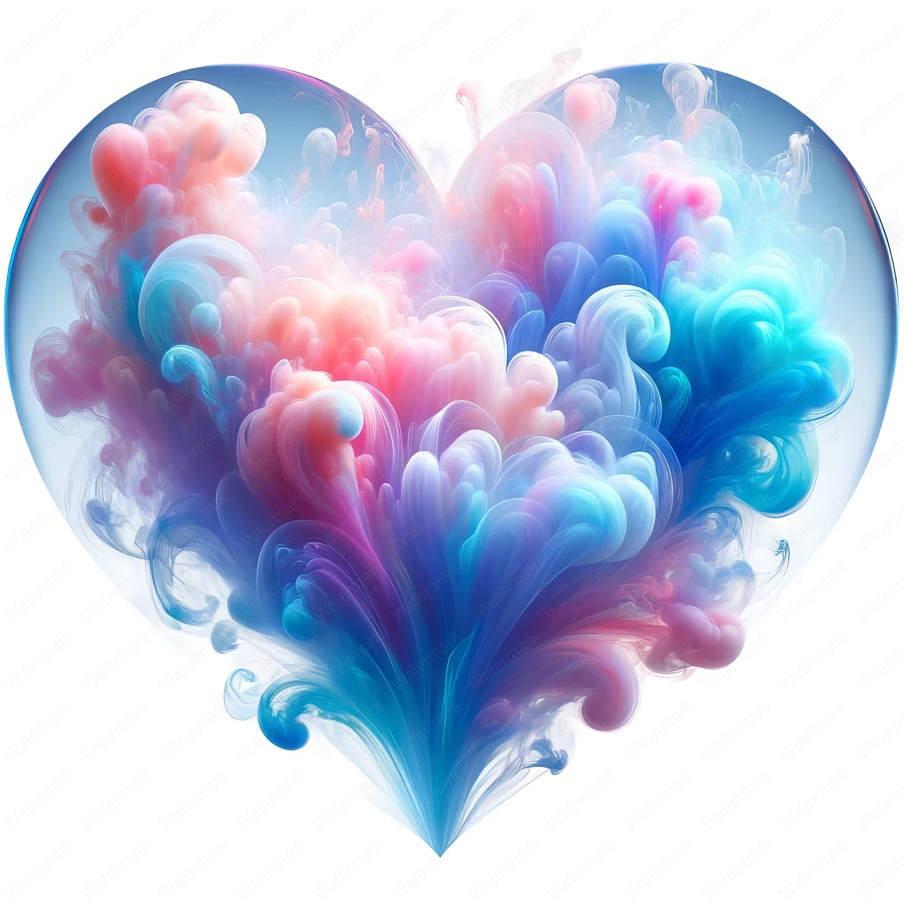 Ethereal Heart Clipart Bundle: Mystical Fantasy Art (digital Download ...
