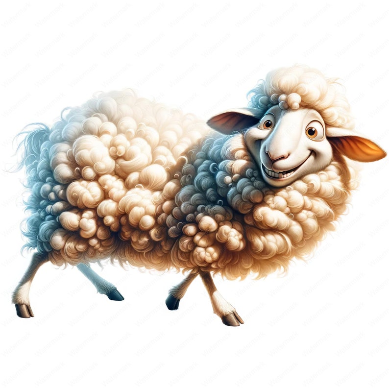 Funny Sheep Clipart Bundle: Farm Animal Designs (digital Download) - Etsy