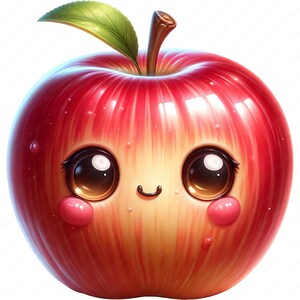 Cute Apple Clipart | Adorable Cute Apple Clipart Bundle | 10 High ...