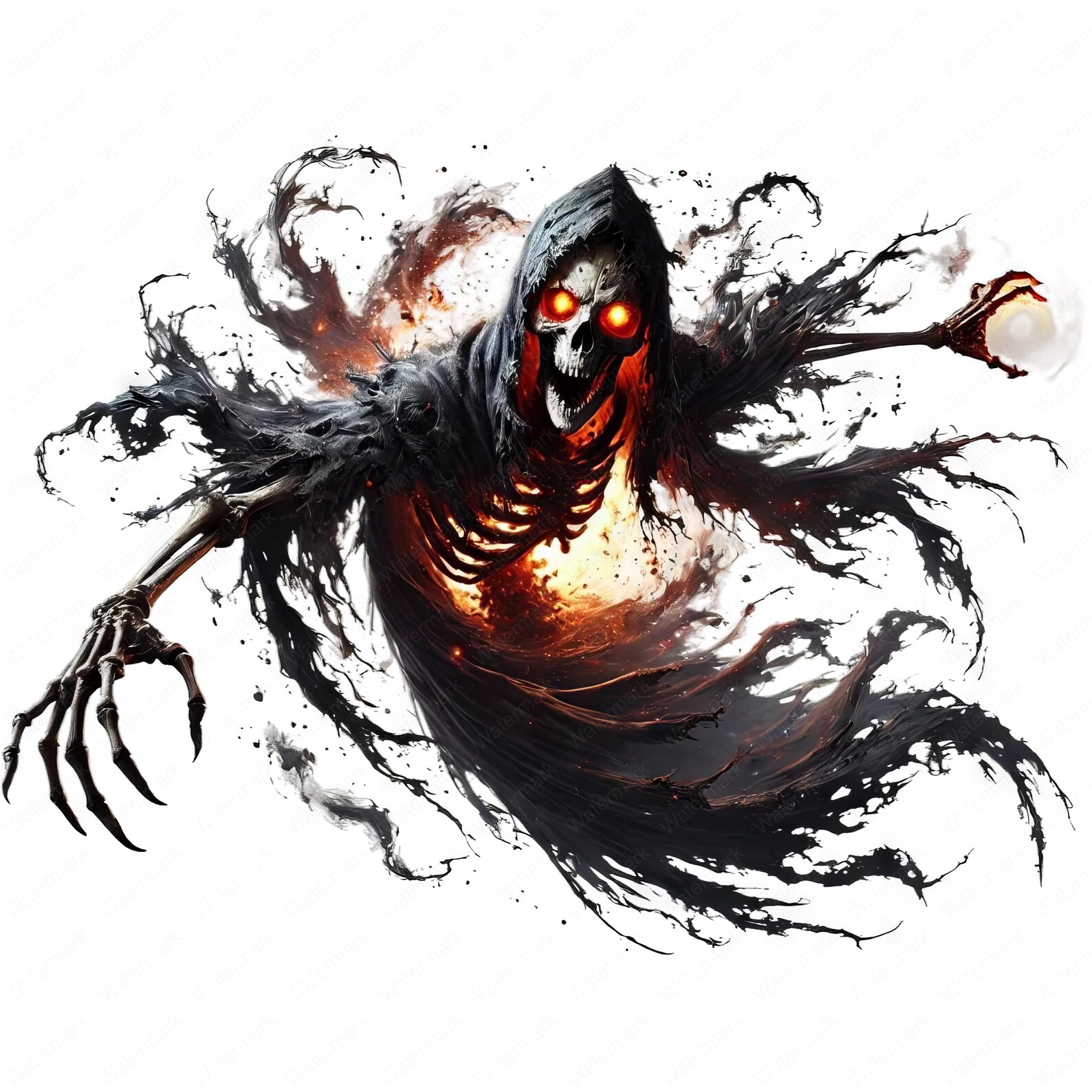 Dark Fantasy Lich Clipart Bundle: Gothic Art Designs (digital Download ...