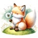 Fox Wish Clipart Dandelion Themed 10 High Quality Designs Wall Art ...