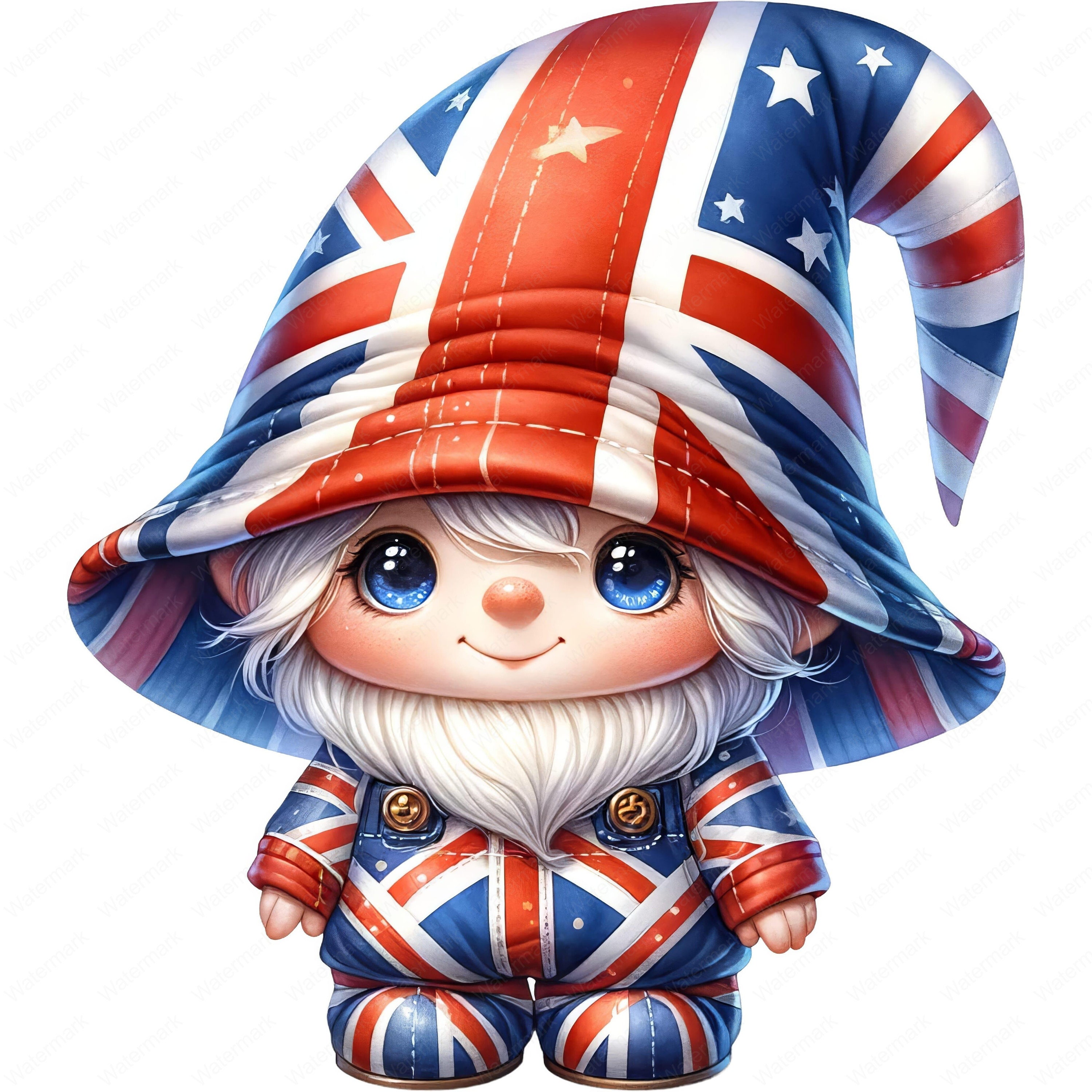 Union Jack Gnome Clipart Bundle: British Patriotic Designs (digital ...
