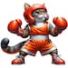 Boxing Cat Clipart Fierce Boxing Cat Clipart Bundle 10 High-quality ...