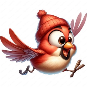 Cardinal Clipart | Funny Cute Cardinal Clipart Bundle | 10 High-quality ...