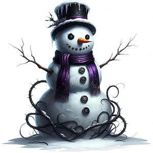 Gothic Snowman Clipart: Fantasy PNG Bundle (digital Download) - Etsy
