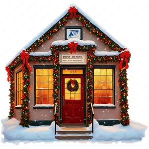 Christmas Post Office Clipart Bundle: Festive Winter Art (digital ...