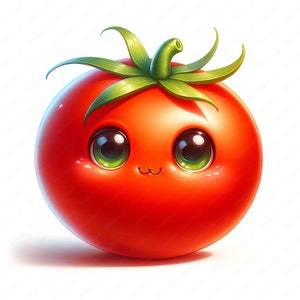 Cute Tomato Clipart Lively Cute Tomato Clipart Bundle 10 High-quality ...