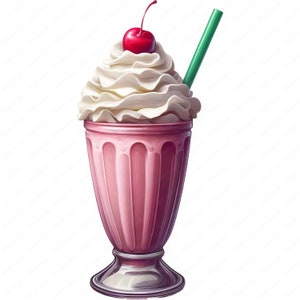 Milkshake Clipart | Delicious Milkshake Clipart Bundle | 10 High ...