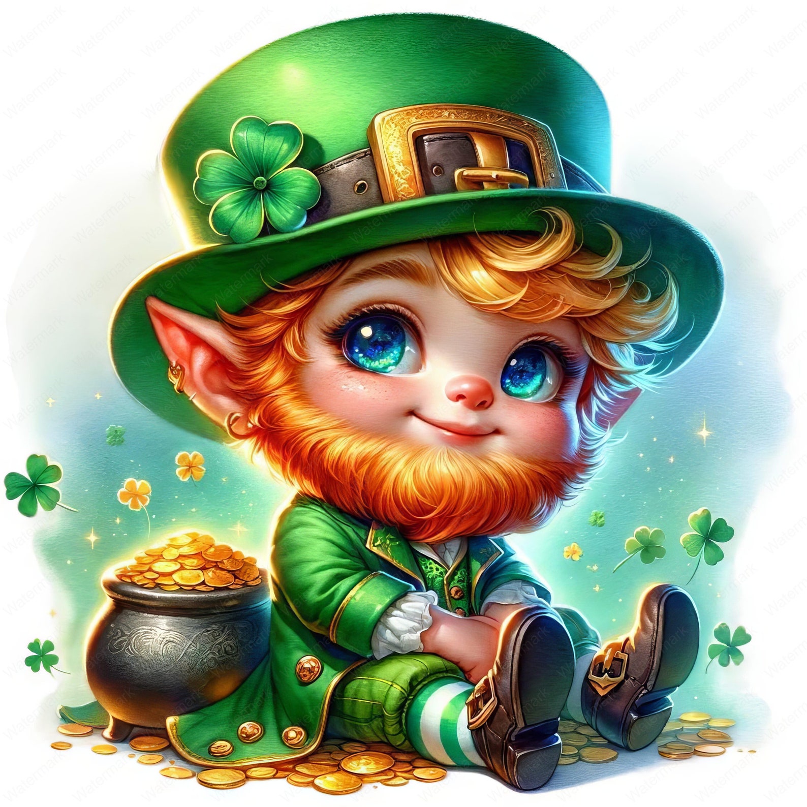 Cute Leprechaun Clipart Bundle | St. Patrick's Day Art (digital ...