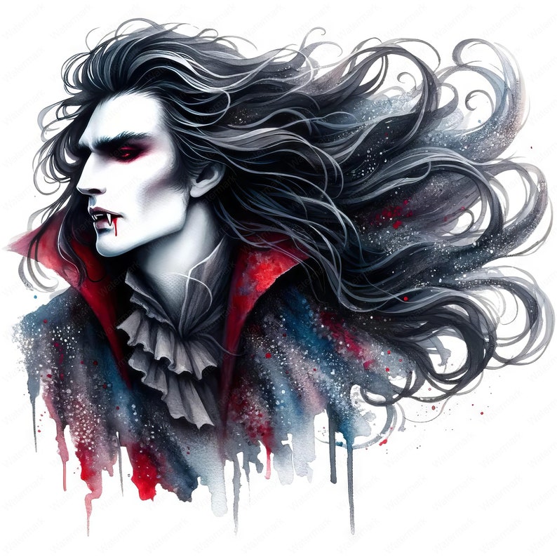 Mysterious Vampire Clipart Bundle | Gothic Art, Commercial Use (digital ...