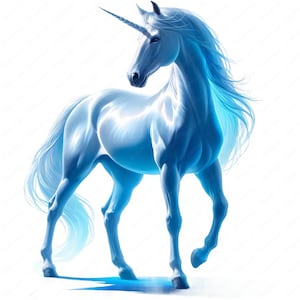 Ice Unicorn Clipart | Mystical Ice Unicorn Clipart Bundle | 10 High ...