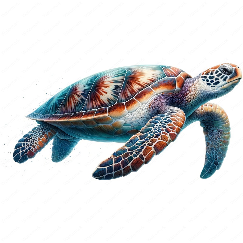 Sea Turtle Clipart Bundle | Ocean Life Art, High-quality (digital ...
