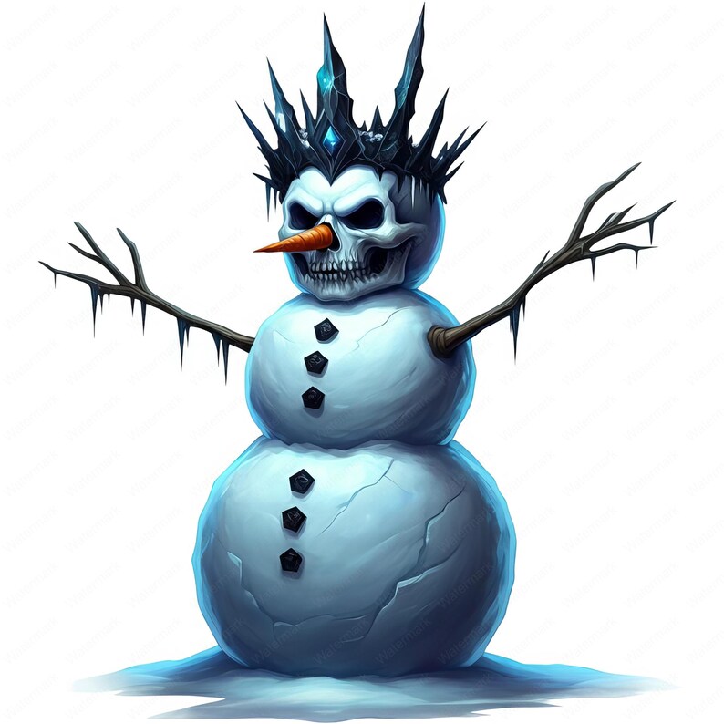 Gothic Snowman Clipart: Fantasy PNG Bundle (digital Download) - Etsy