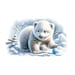 Cute Polar Bear Cub Clipart Bundle | Arctic Animal Art (digital ...