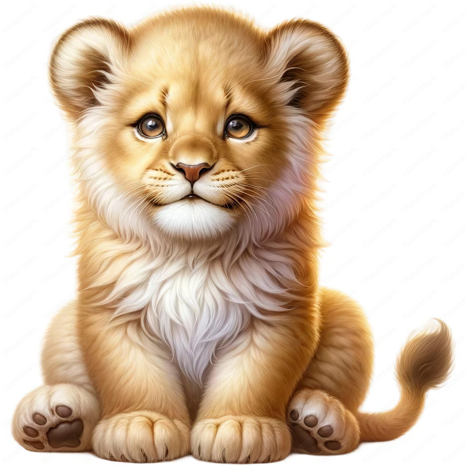 Lion Cub Clipart Cute Lion Cub Clipart Bundle 10 High-quality Designs ...