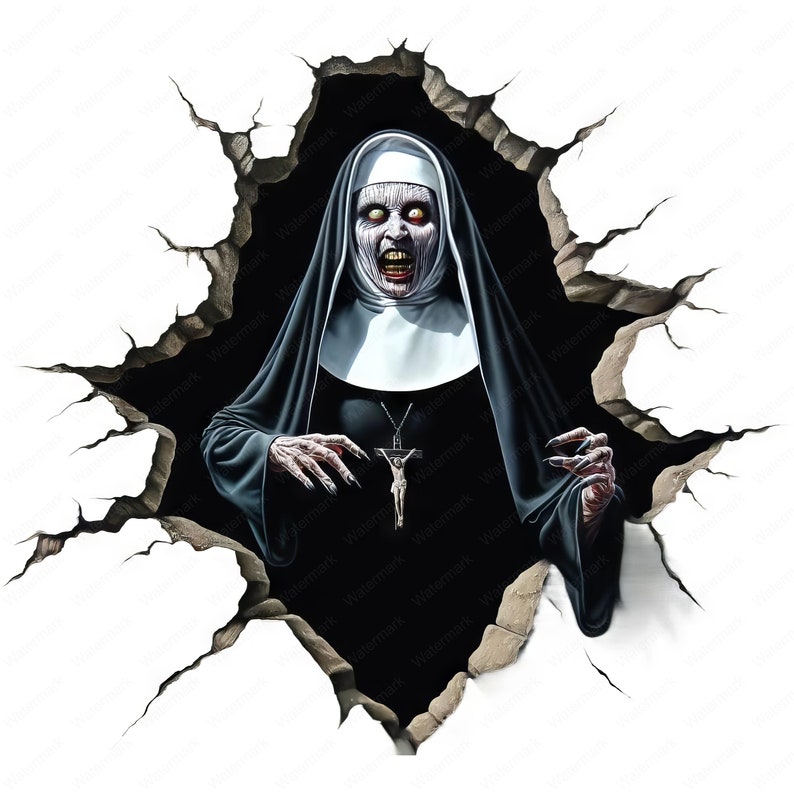 Terrifying Ghostly Nun Clipart: Gothic Horror Art (digital Download) - Etsy