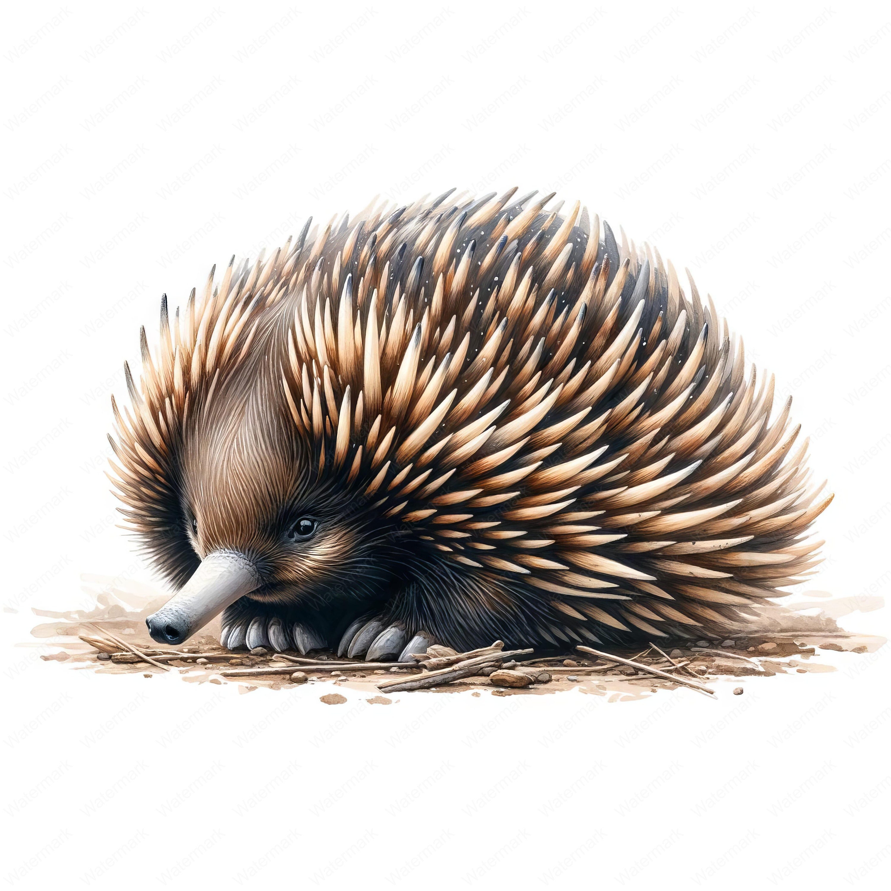 Echidna Clipart Bundle | Realistic Wildlife Art, Commercial Use ...