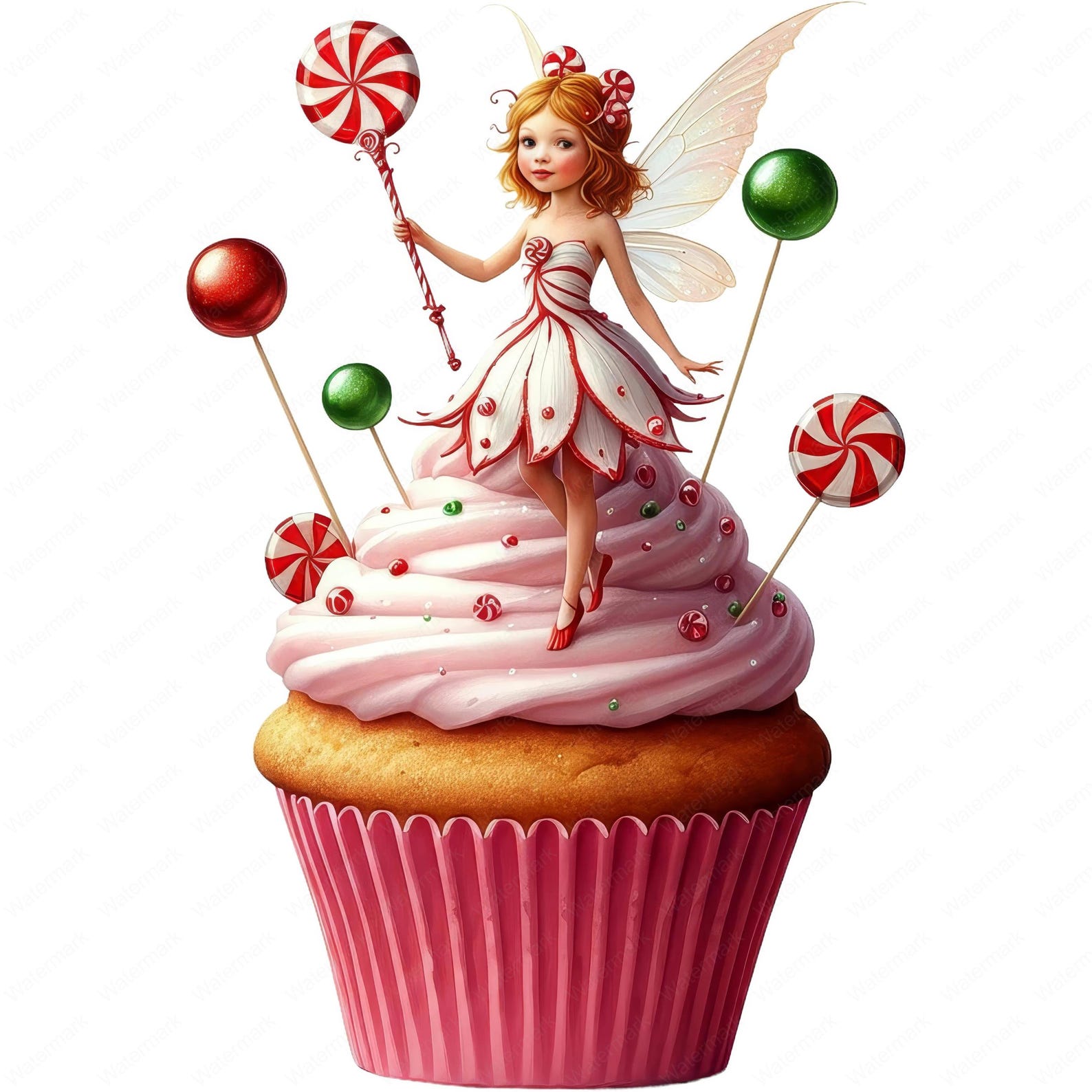 Whimsical Candy Fairy Clipart: Fantasy Art Printables (digital Download ...