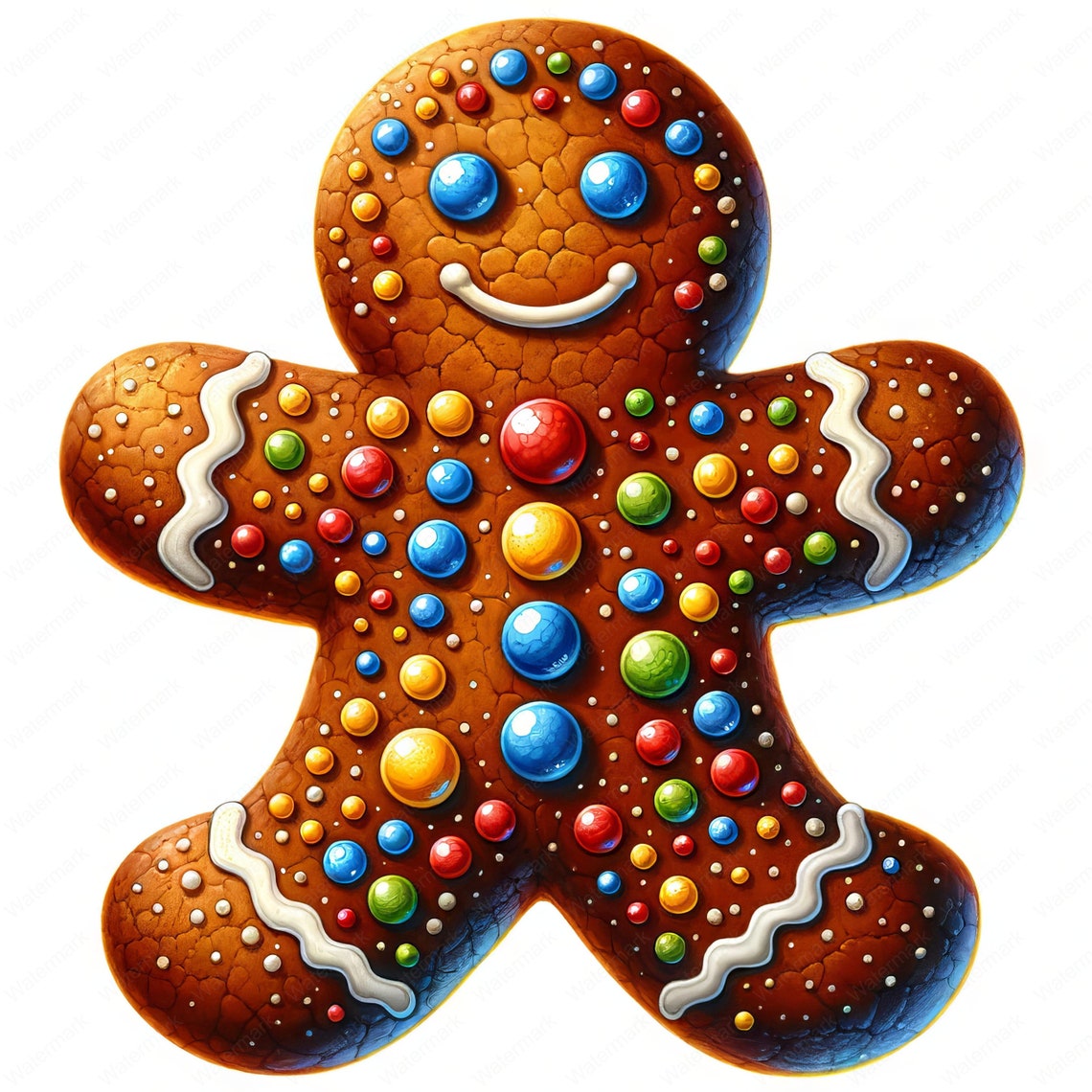 Festive Gingerbread Man Clipart Bundle: Christmas Art (commercial Use ...