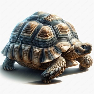 Realistic Tortoise Clipart Bundle: Reptile Art Printables (digital ...