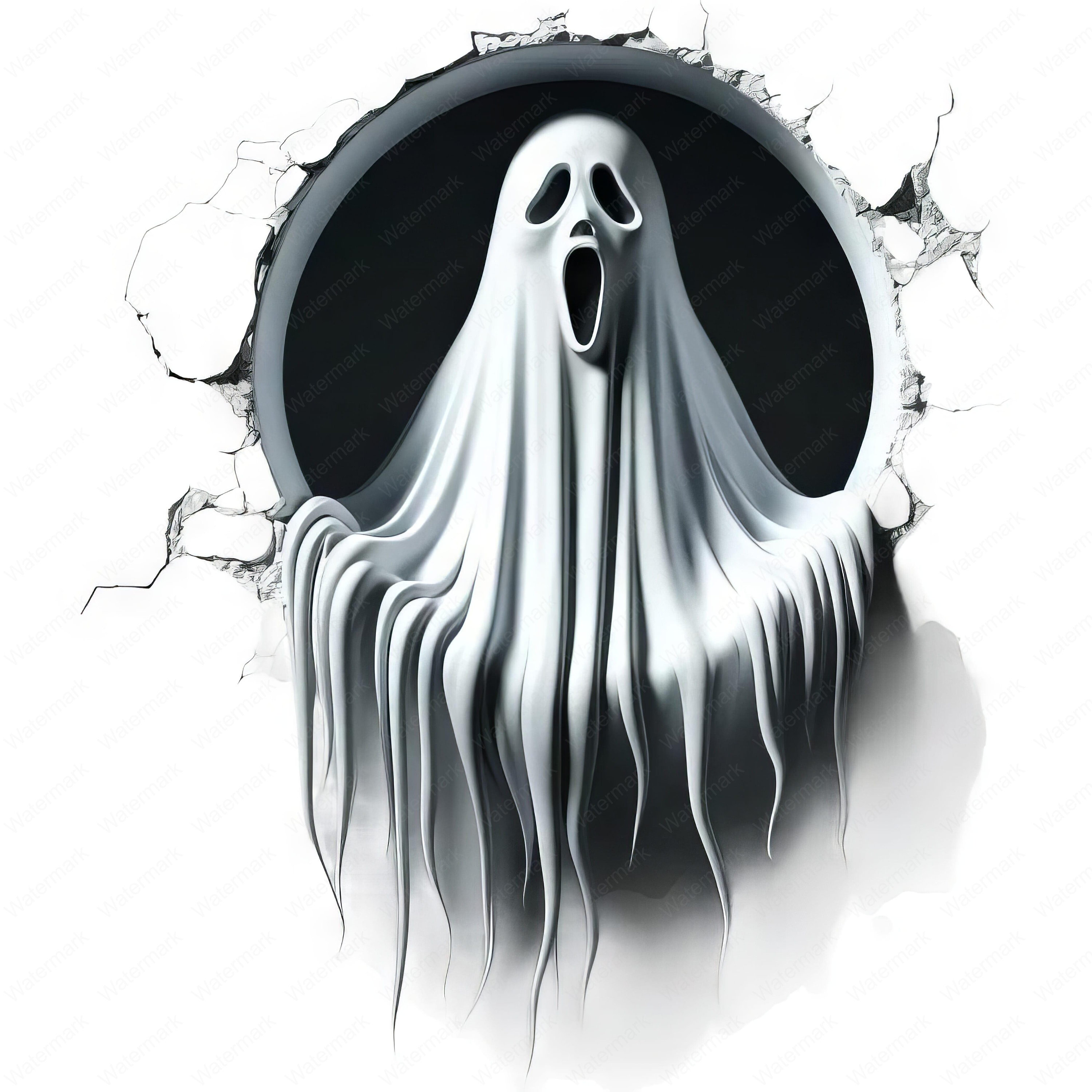 3D Spooky Ghost Clipart Bundle | Haunted Art Designs (digital Download ...