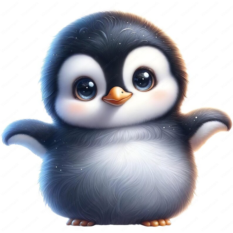 Baby Penguin Clipart Bundle: Nursery Art Printables (digital Download ...