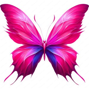 Pink Butterfly Clipart: Abstract Vibrant Designs (digital Download) - Etsy