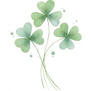 Shamrock Clipart | Shamrock PNG Bundle | Clover Watercolor Designs ...