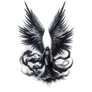 Angel of Death Clipart Bundle | Gothic Grim Reaper Designs (digital ...