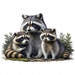 Raccoon Family Clipart Adorable Raccoon Family Clipart Bundle 10 High ...