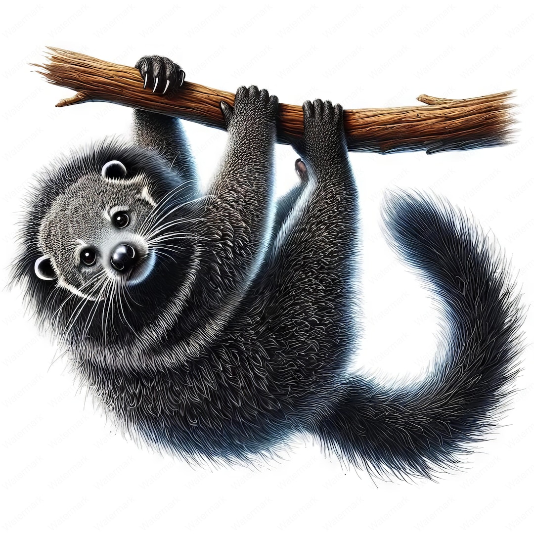 Adorable Binturong Clipart Bundle | Wildlife Art Printables (digital ...
