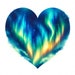 Aurora Heart Clipart: Northern Lights Design (digital Download) - Etsy