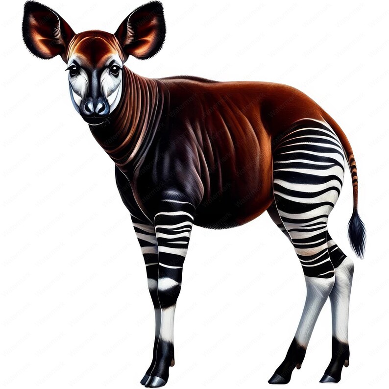 Okapi Clipart Bundle | Wildlife Art, High-quality Designs (digital ...