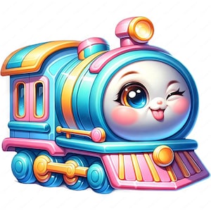 Cute Train Clipart | Adorable Train Clipart Bundle | 10 High-quality ...