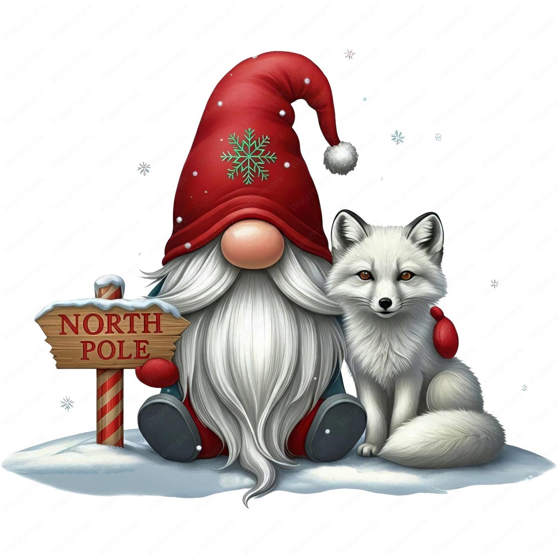 Christmas Gnome PNG Clipart Bundle: Nordic Holiday Designs (digital ...